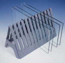 labstuff.eu - CBS Black Glass Plate Rack 12-Place NEW