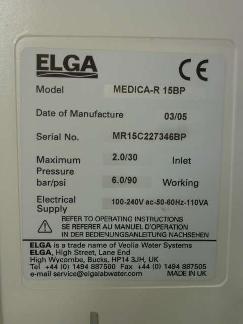 labstuff.eu - Elga MEDICA-R 15BP Ultra Pure Water System