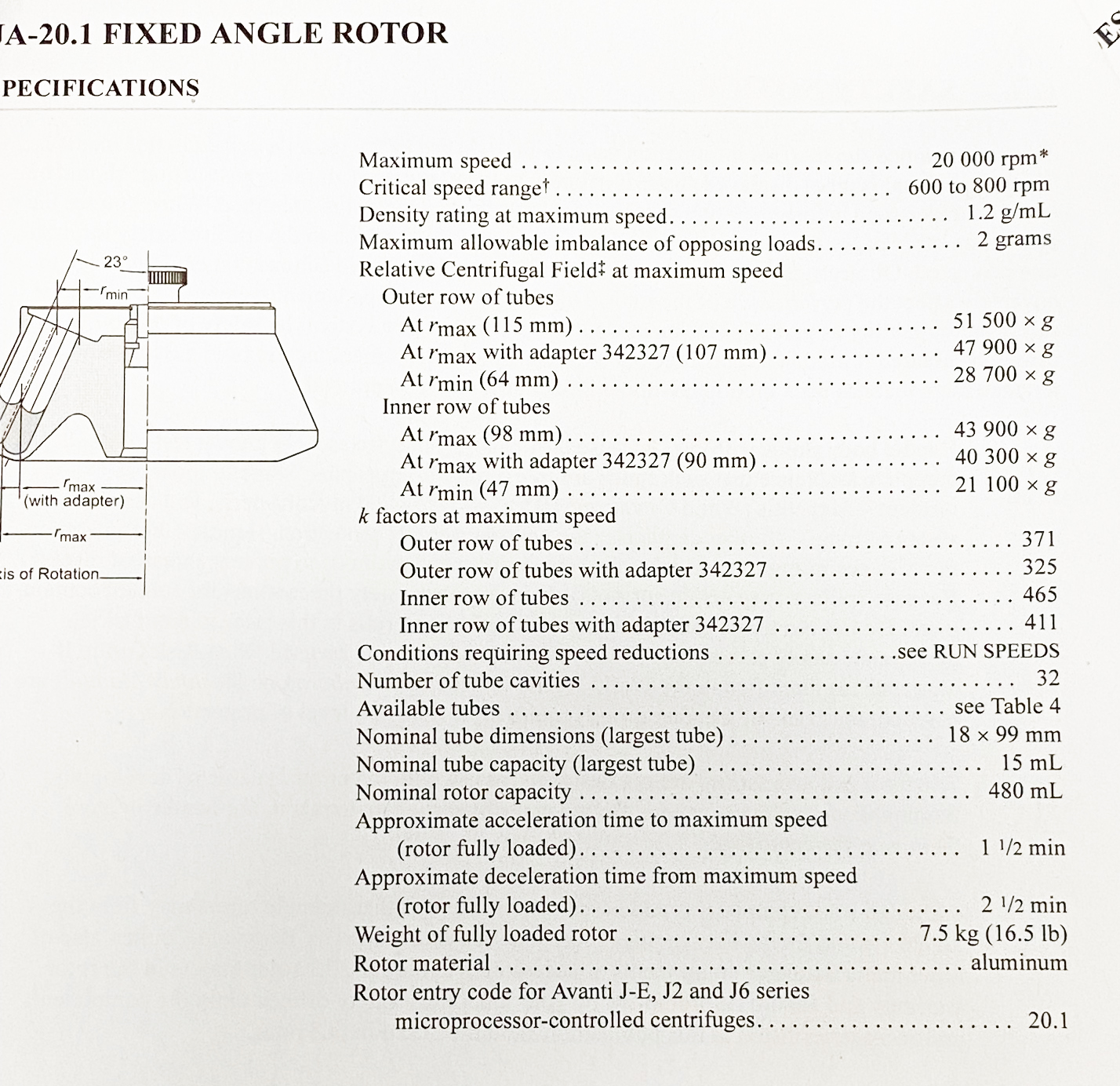 labstuff.eu - Beckman Coulter JA-20.1 Fixed-Angle Rotor, Aluminum, 32 x ...