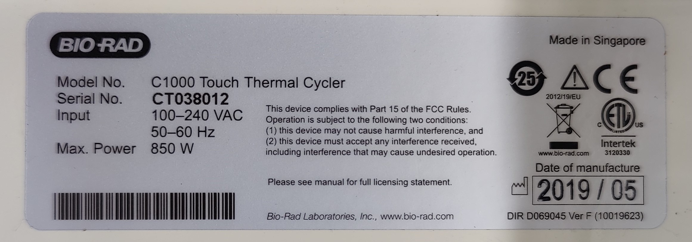 labstuff.eu - BIO-RAD CFX96 Touch Real-Time PCR System