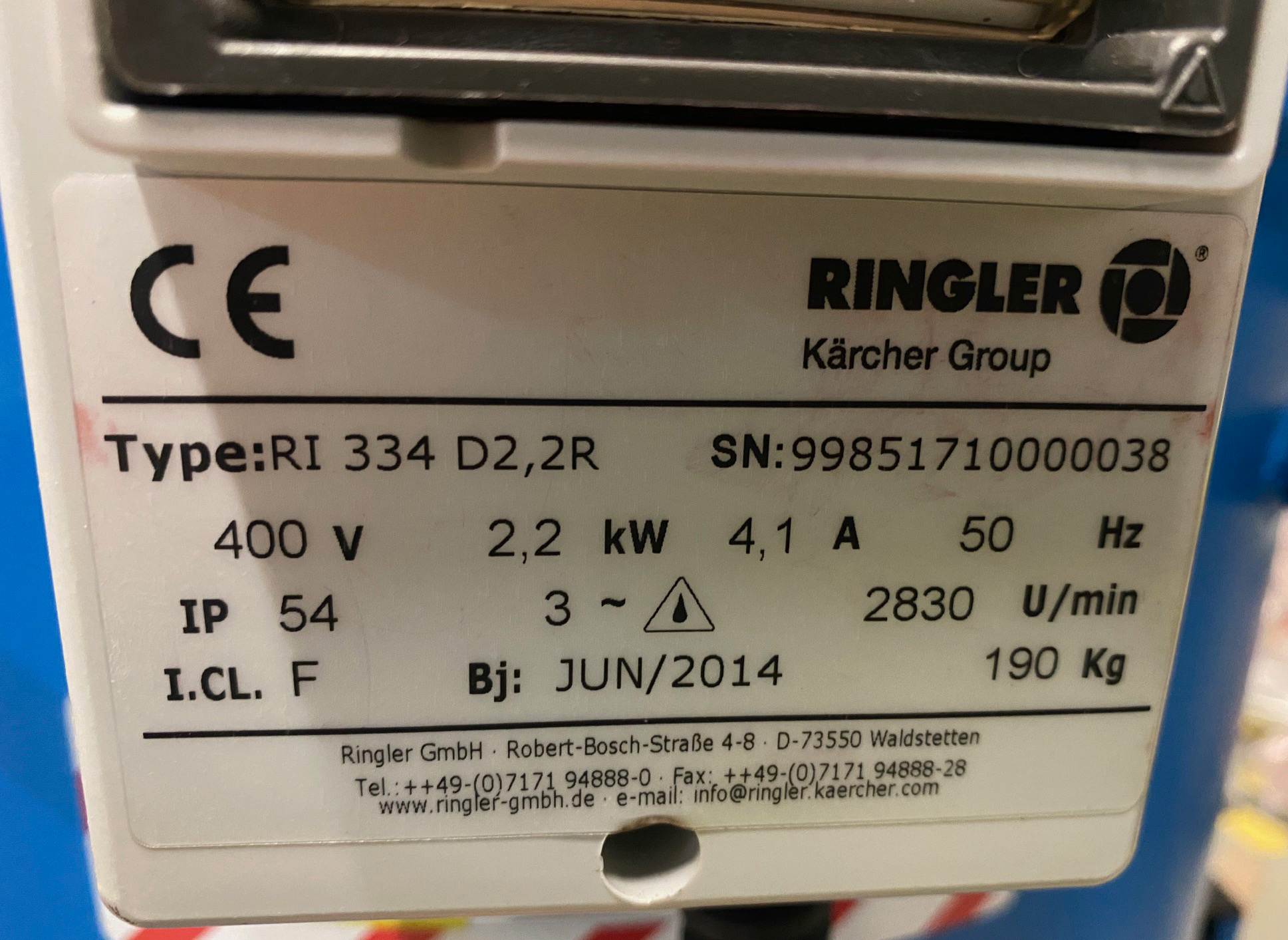labstuff.eu - Kaercher Ringler RI 334 D2,2R vacuum Cleaner, Dedusting Machine