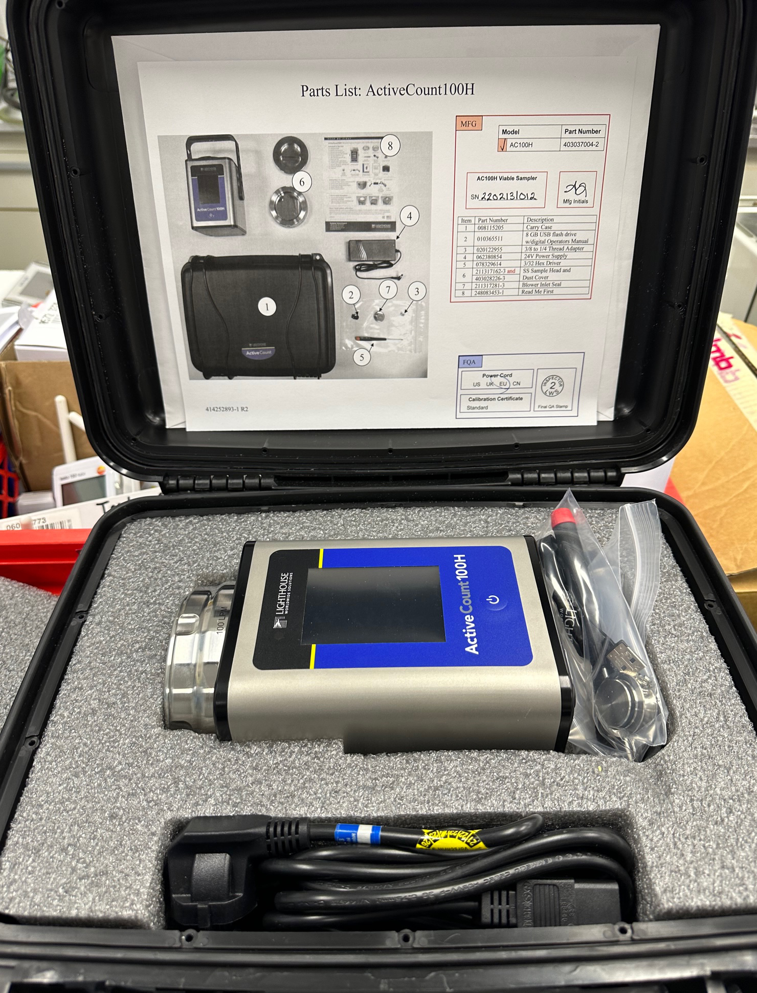 labstuff.eu - LIGHTHOUSE ActiveCount 100H Tragbarer Luftkeimsammler 100 ...