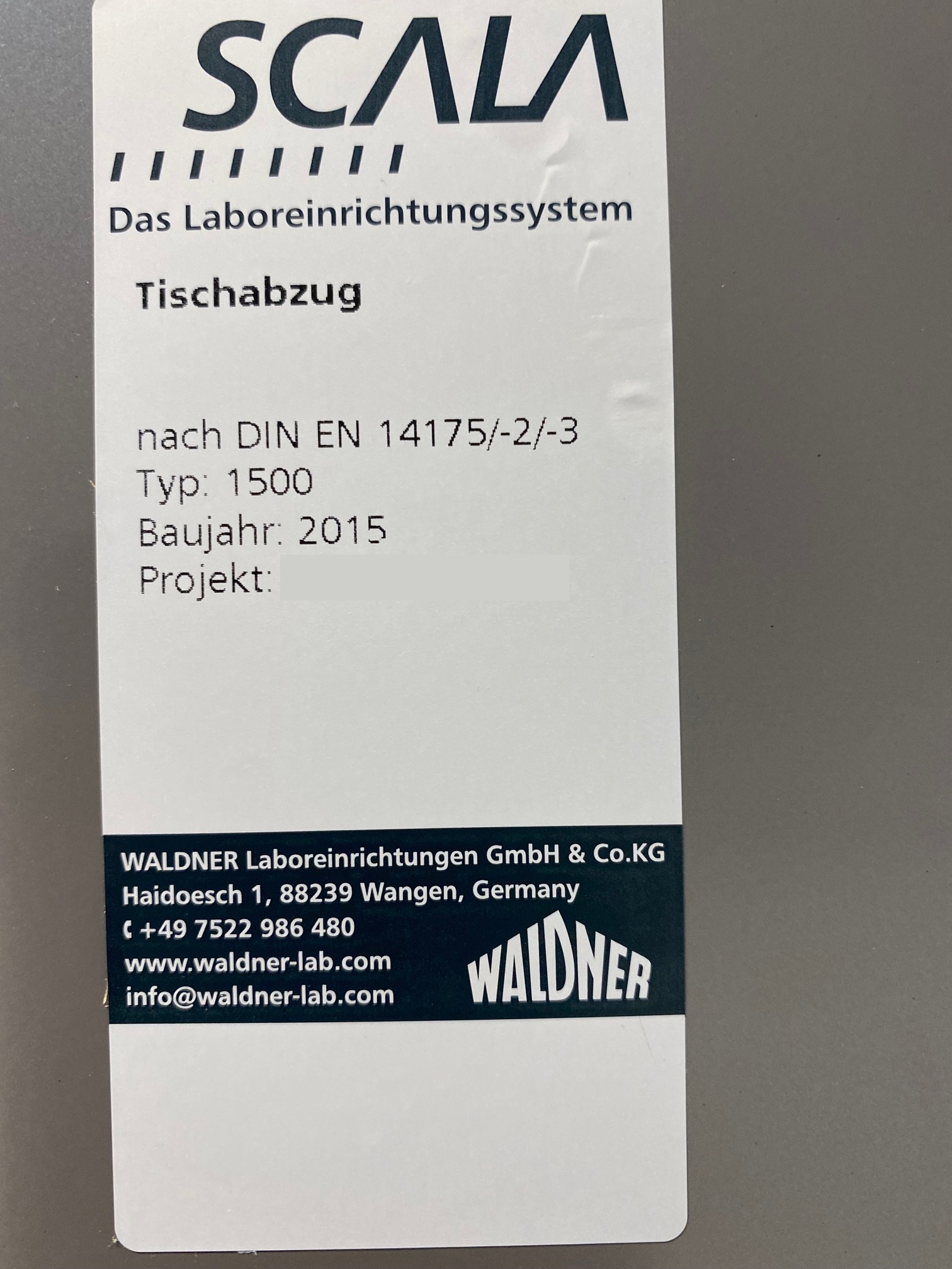 labstuff.eu - Waldner Scala Bench Mounted Fume Hood, 1500mm, with lots ...